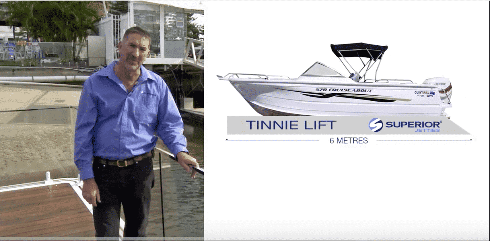 6 Metre Tinnie Boat Lift by Superior Jetties - Marine Structures